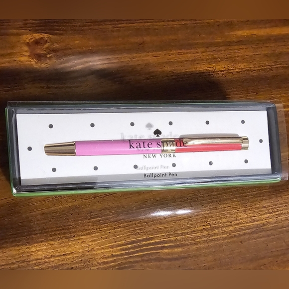 kate spade | Office | Kate Spade New York Red Pink Colorblock Ballpoint ...